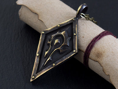 World of Warcraft Jewelry | 925 Sterling Silver WoW Horde Necklace Pen ...