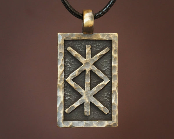 Bind Rune Schutz Halskette Viking Elder Futhark Celtic Nordischen Schm ...